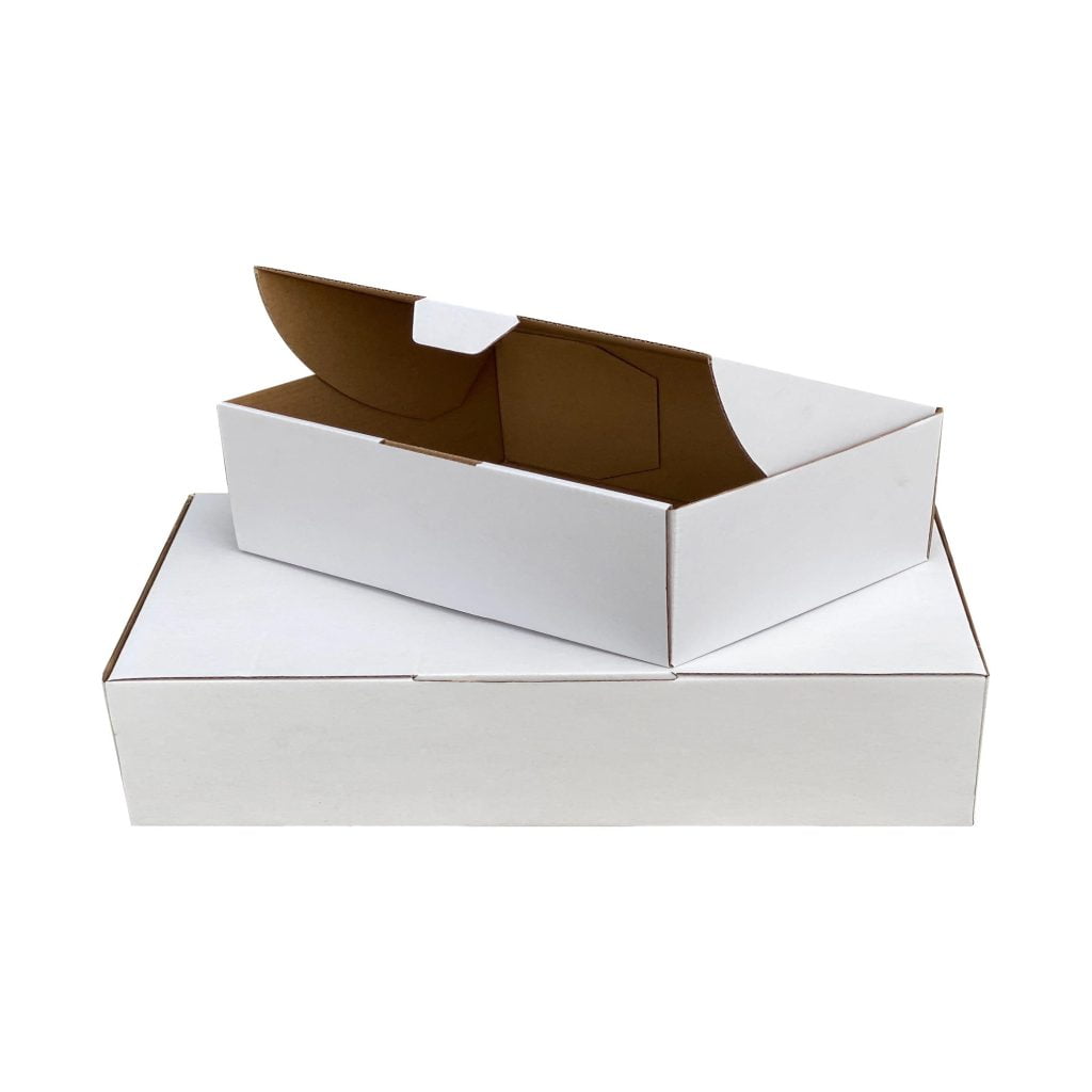 Die Cut Mailing Boxes in White, Various Sizes (100 pcs) - Vivo Boxes