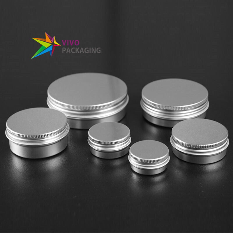 40g Aluminium Tin Jar and Screw Cap, Small Tin Box (100 pcs) (D61xH20mm ...