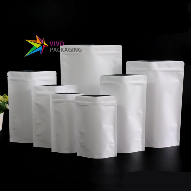 100g Clear Window/Kraft Paper Stand Up Pouch with Zipper (100 pcs ...