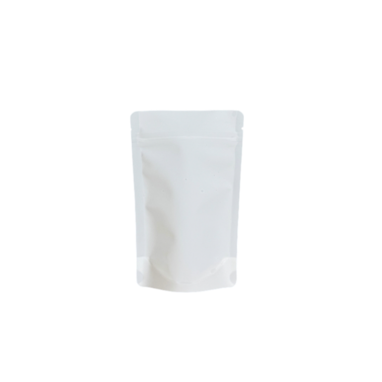 70g Matt White Recyclable Stand Up Pouch with Zipper (100 pcs) (110×170 ...
