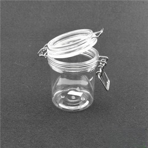 250ml Clear PET Round Wire Bale Jars with Hinged Lids – Transparent ...